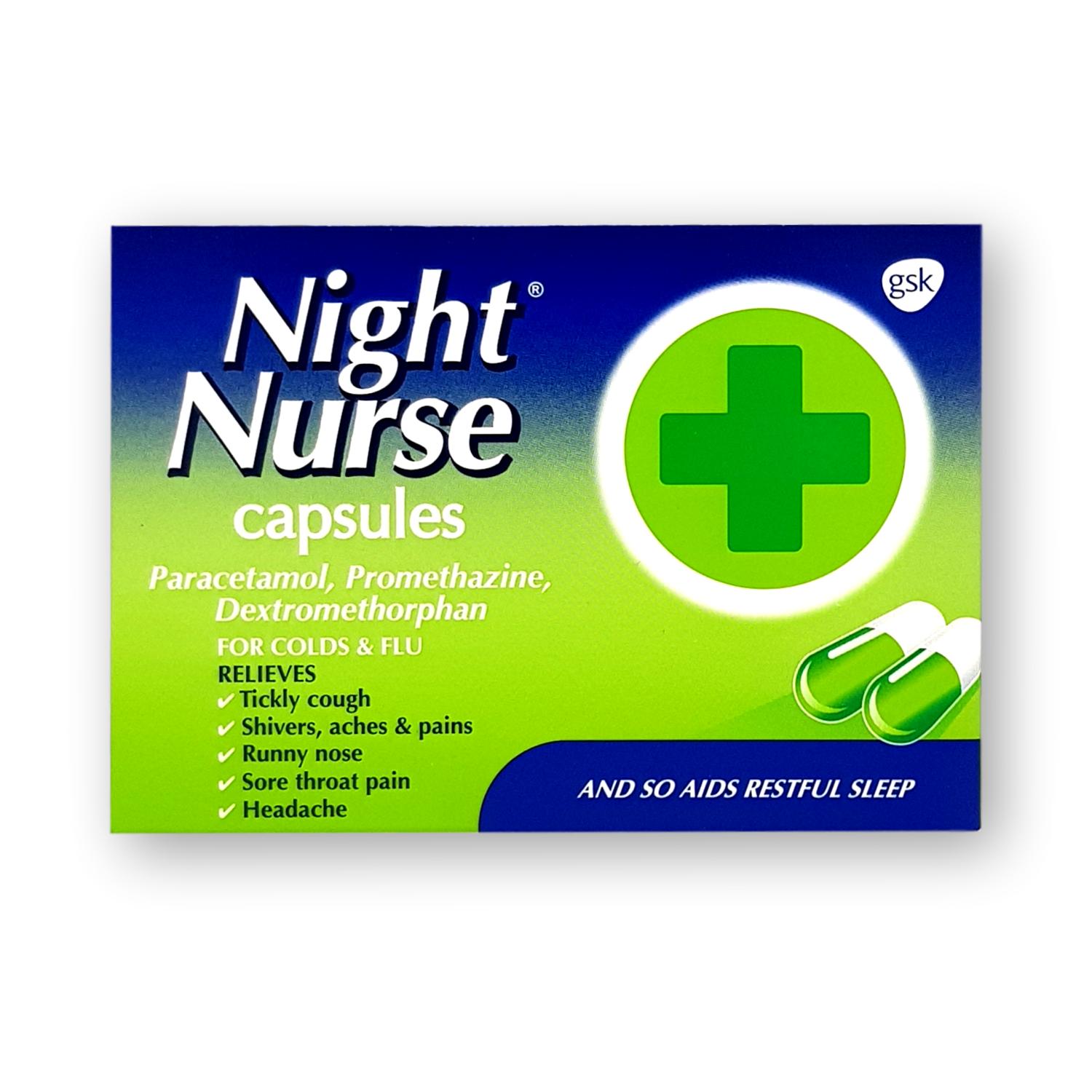 Night Nurse Colds & Flu capsules 10’s – Welfare Pharmacy UK