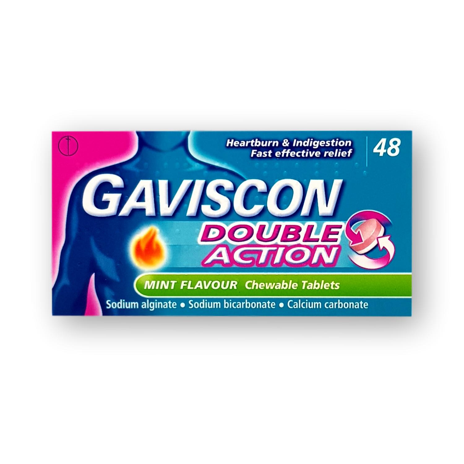 Gaviscon Double Action Mint Flavour Chewable Tablets 48’s – Welfare ...