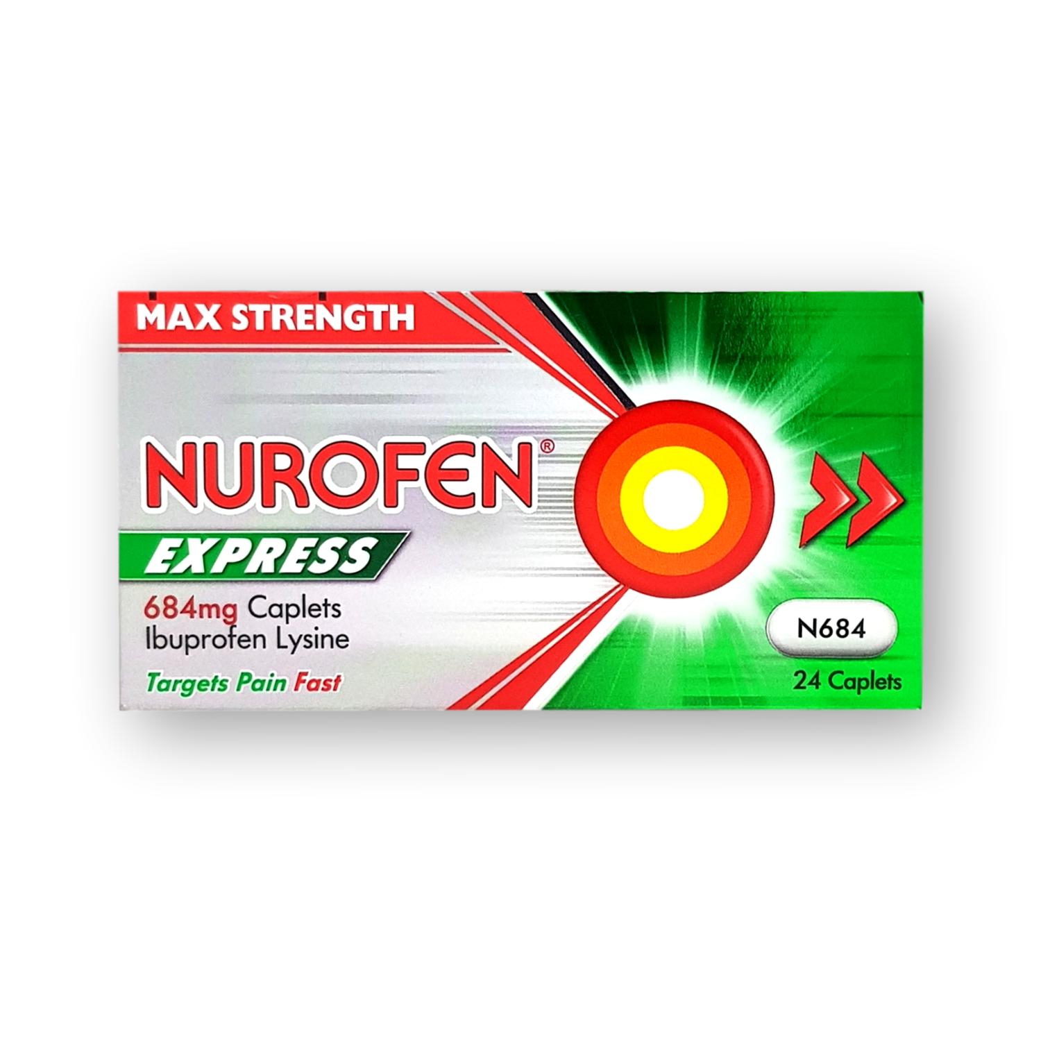 Nurofen Express Max Strength 684mg Caplets 24’s – Welfare Pharmacy UK