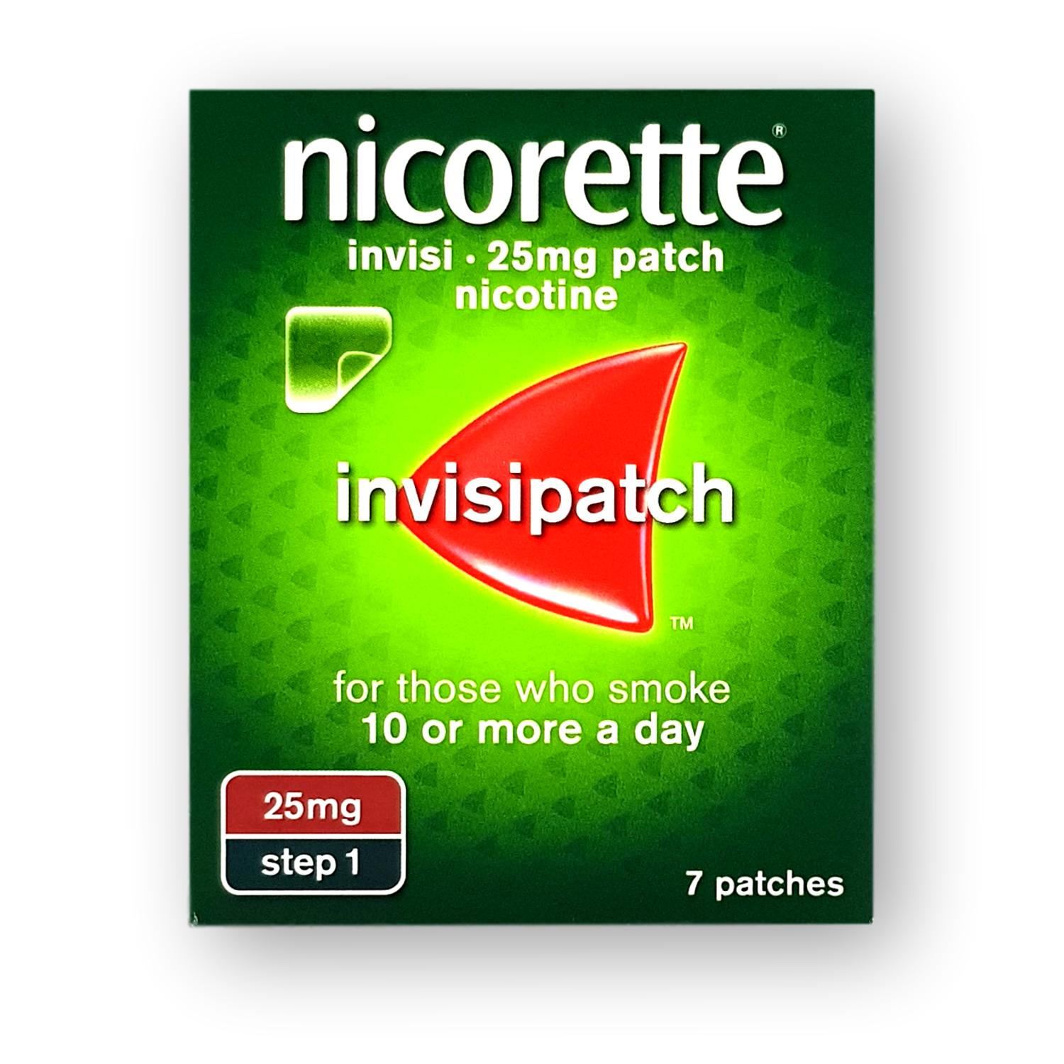 Nicorette Invisi 25mg Patches Step 1 7’s – Welfare Pharmacy UK